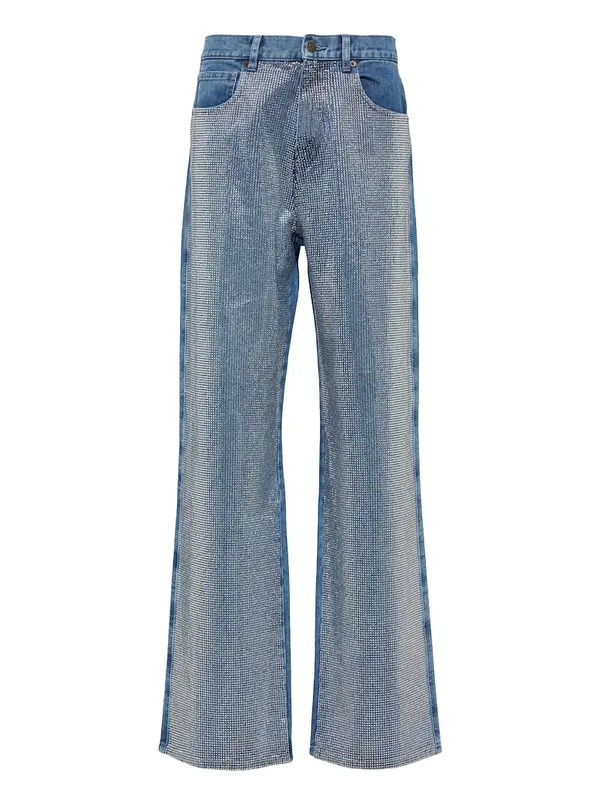 Giuseppe Di Morabito Embellished Wide-leg Jeans - Blue