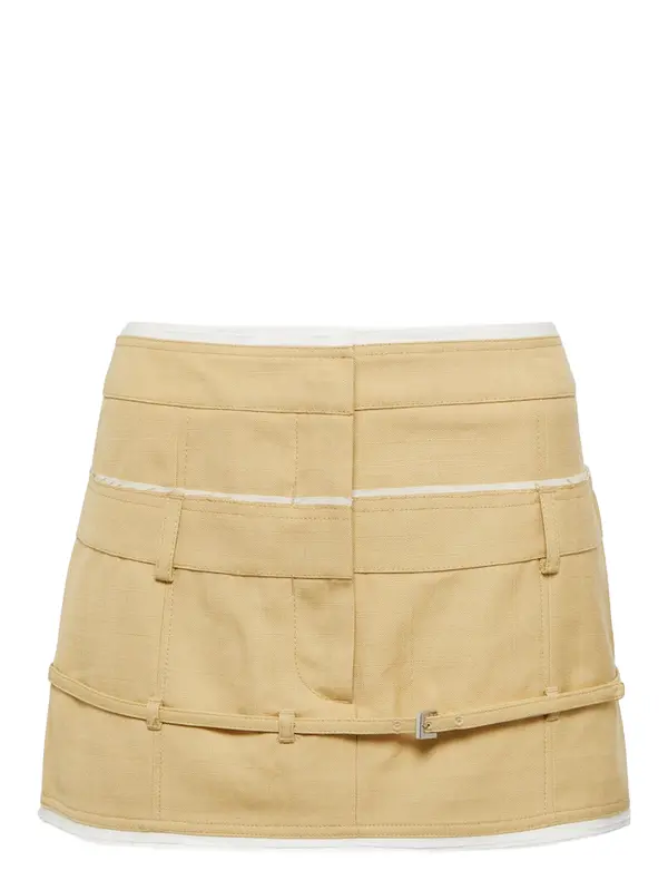 Jacquemus La Mini Jupe Caraco Miniskirt - Beige