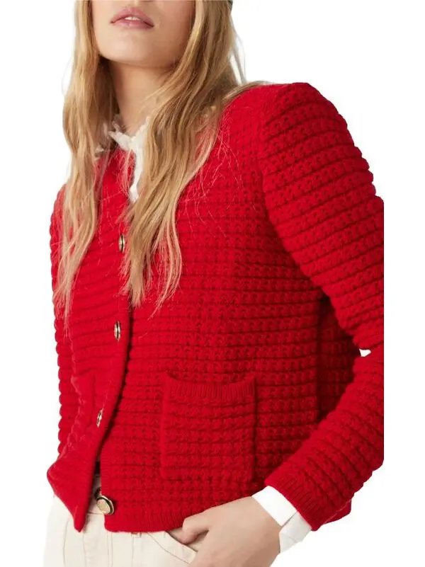 Ba&sh Gaspard Knit Cardigan - Red