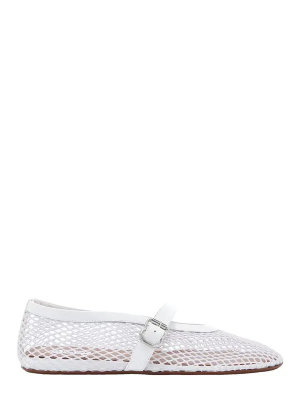 Alaïa Mesh Mary Jane Flats - White