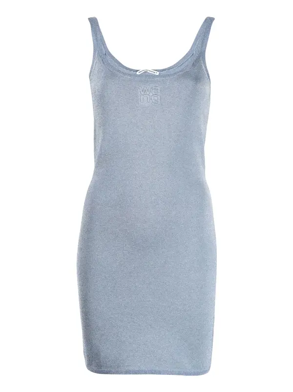 Alexander Wang Logo-embossed Tank Dress - Blue