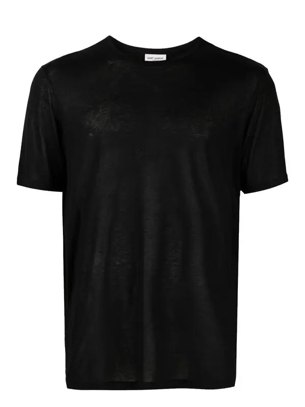 Saint Laurent Crew-neck Short-sleeve T-shirt - Black