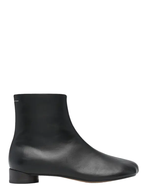 MAISON MARGIELA 30mm Leather Ankle Boots - Black
