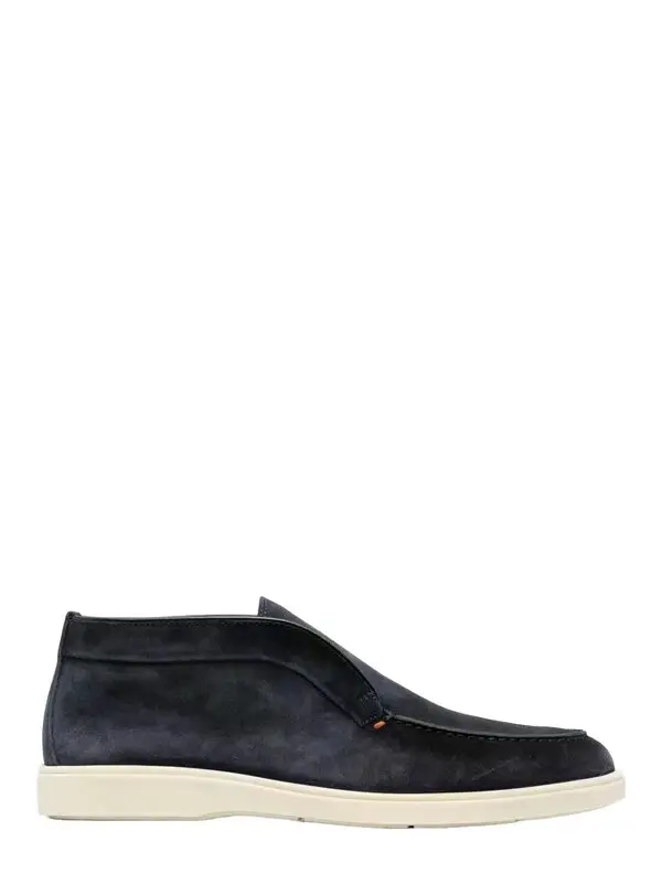 Santoni Tonal-stitching Leather Loafers - Blue