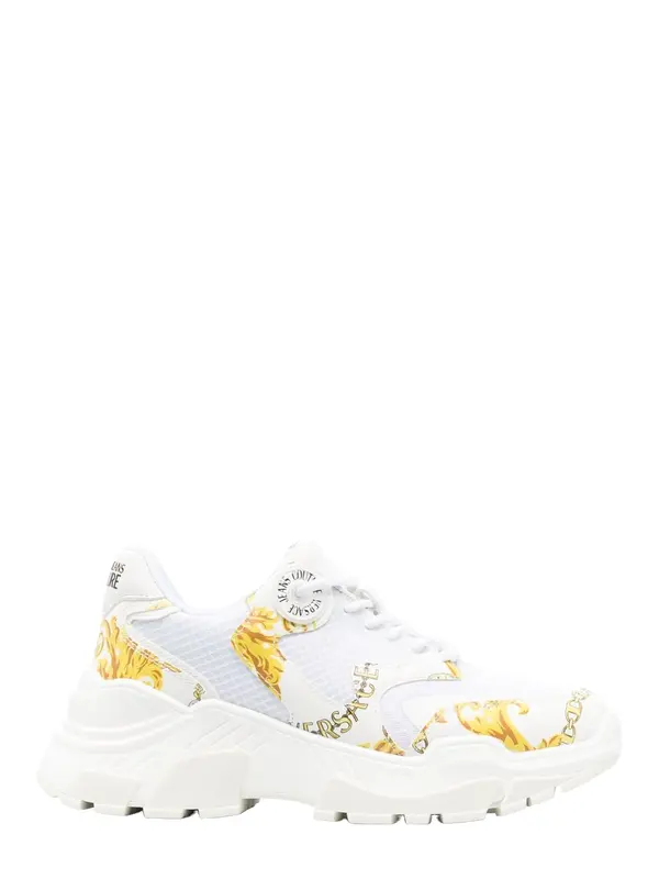 Versace Speedtrack Chain Couture Sneakers - White