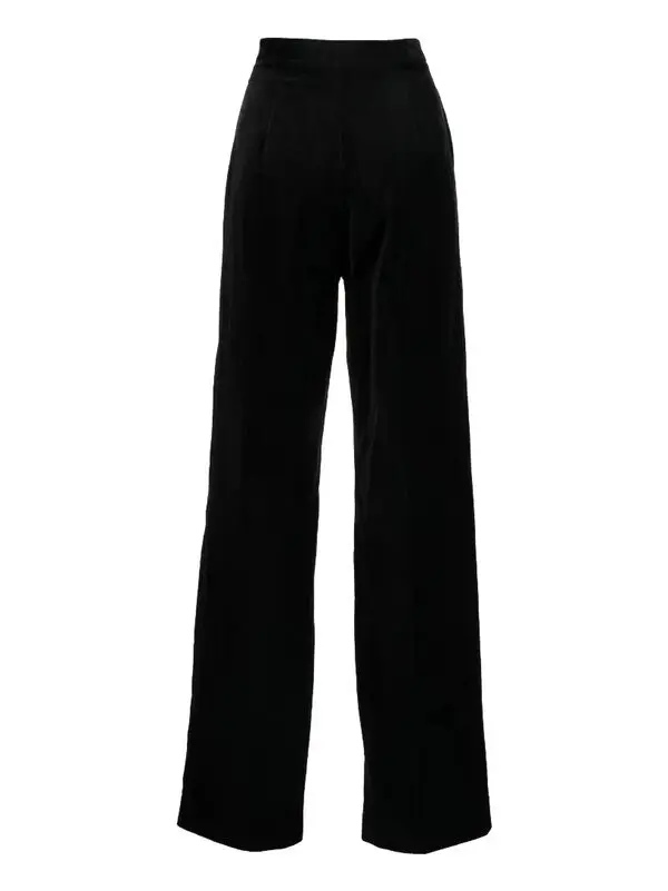 ANOUKI High-waisted Straight-leg Trousers - Black