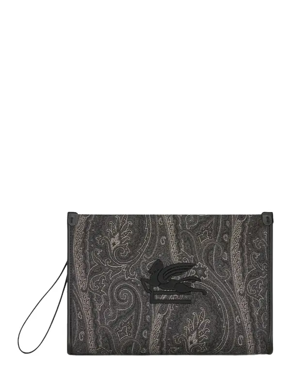 Etro Paisley-print Clutch - Black