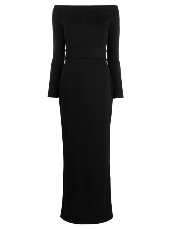 Solace London Long-sleeve Maxi Dress - Black