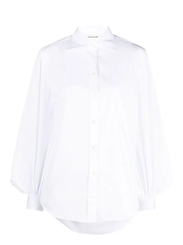 P.a.r.o.s.h Puff-sleeves Cotton Shirt - White