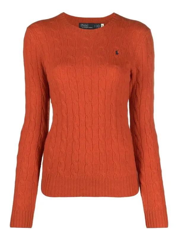 Polo Ralph Lauren Cable-knit Wool-cashmere Blend Jumper - Red