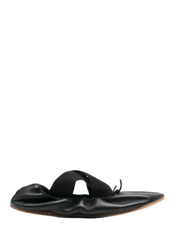 Repetto Gianna Leather Ballerinas - Black
