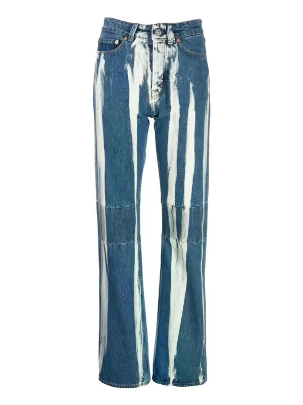 Our Legacy Bleached-effect Straight-leg Jeans - Blue