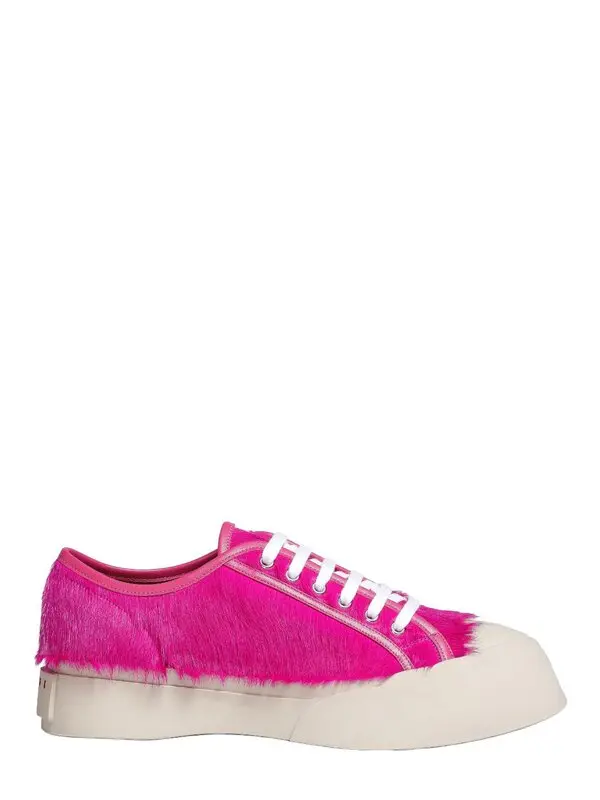 Marni Pablo Calf-hair Lace-up Sneakers - Pink