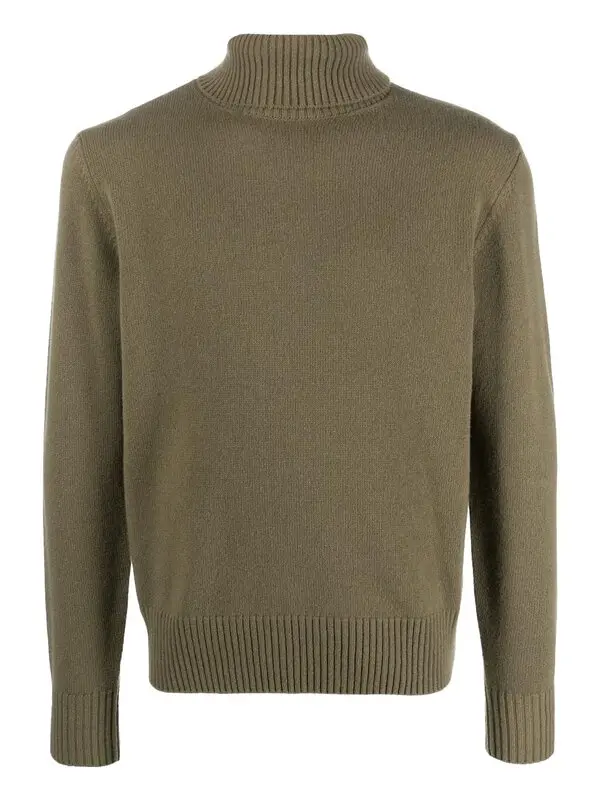 Herno Roll-neck Wool Knit Jumper - Green