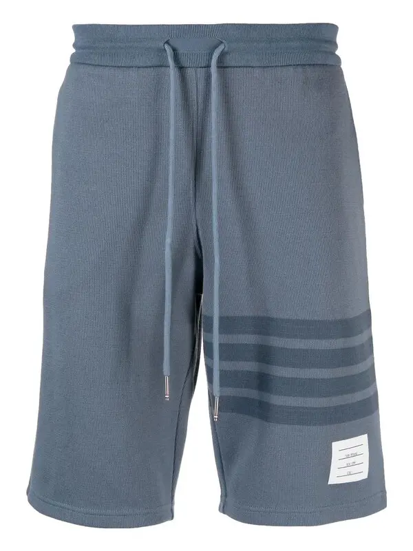 Thom Browne Striped Knit Shorts - Blue