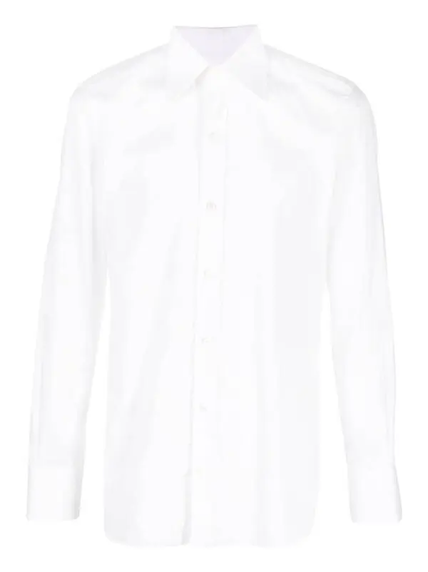 TOM FORD Long-sleeve Cotton Shirt - White