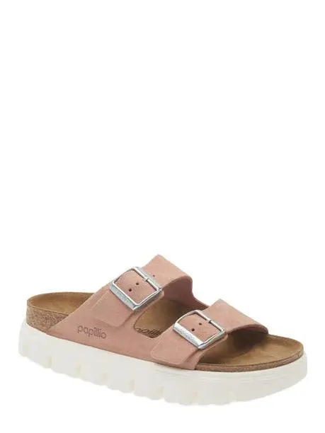 BIRKENSTOCK Papillio Arizona Chunky Sandals - Pink Clay Suede
