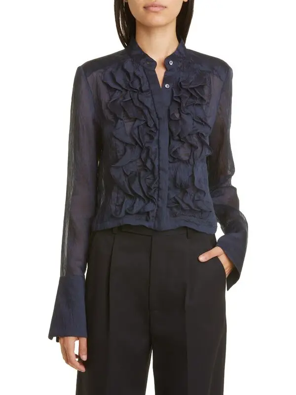 TWP Patti Ruffle Top - Midnight