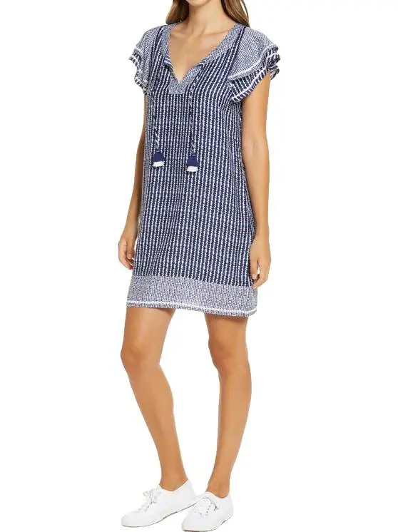 Vineyard Vines Dot Stripe Vineyard Tunic - Dot Deep Bay
