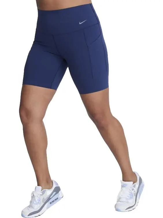 Nike Dri-fit High-waisted Bike Shorts - Midnight Navy/black