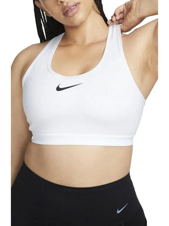 Nike Dri-fit Swish High Support Sports Bra - 100 White/white/black