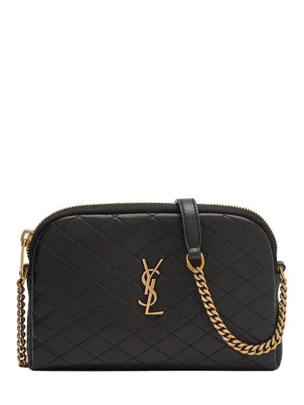 Saint Laurent Gaby Shoulder Bag In Quilted Leather - Black