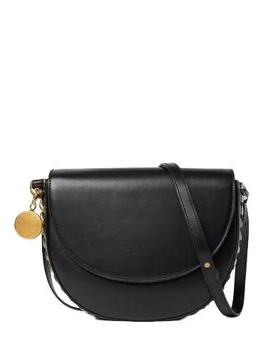 Stella McCartney Frayme Medium Flap Shoulder Bag - Black