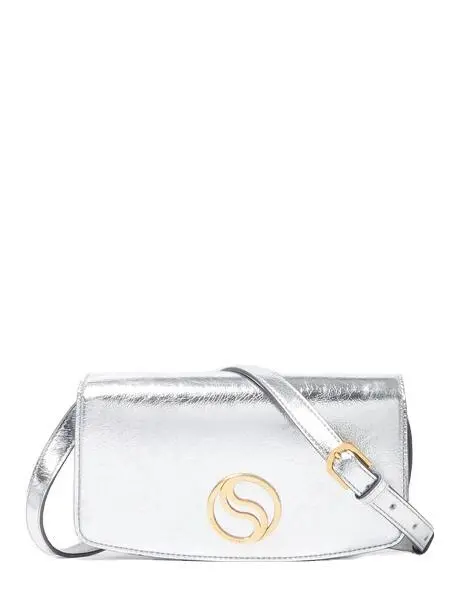 Stella McCartney S-wave Metallic Wallet-on-chain - Silver