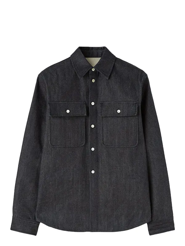 JIL SANDER Spread-collar Denim Shirt - Blue