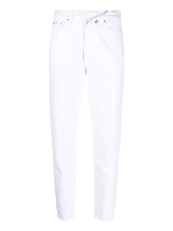Calvin Klein Mid-rise Tapered-leg Jeans - White