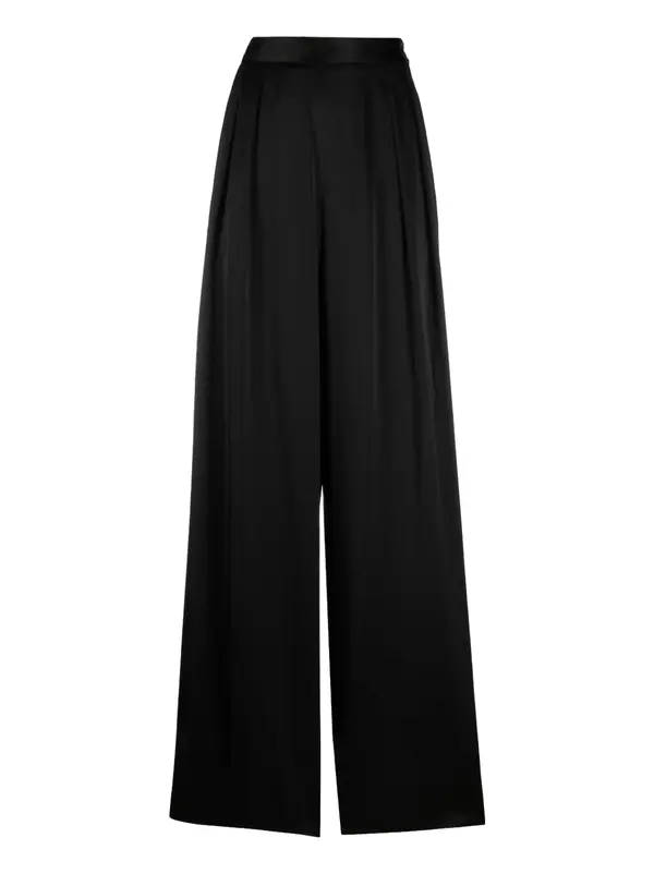 Fabiana Filippi Pleat-detail Palazzo Trousers - Black
