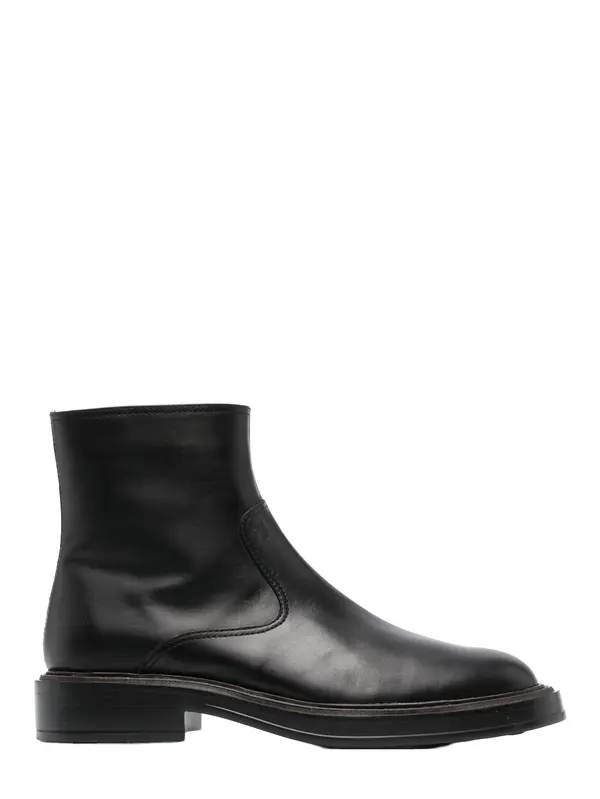 TOD'S Leather Ankle Boots - Black