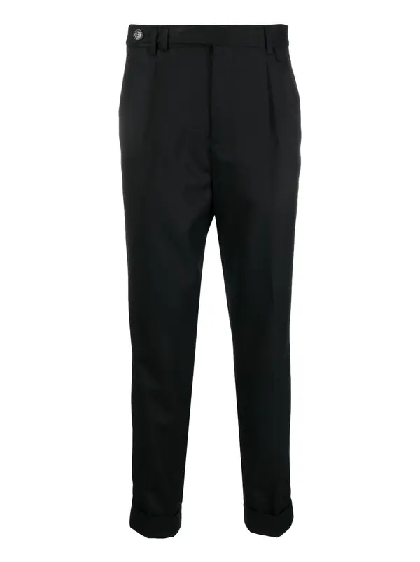 Brunello Cucinelli Cropped Tapered Trousers - Black