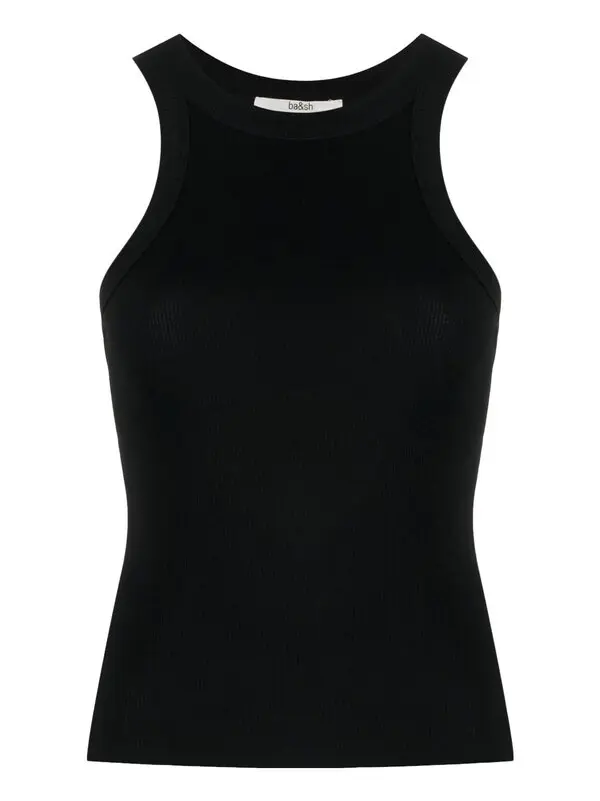 Ba&sh Cynda Ribbed Tank Top - Black