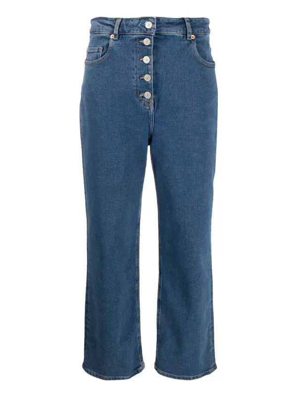 Paul Smith Cropped Wide-leg Jeans - Blue