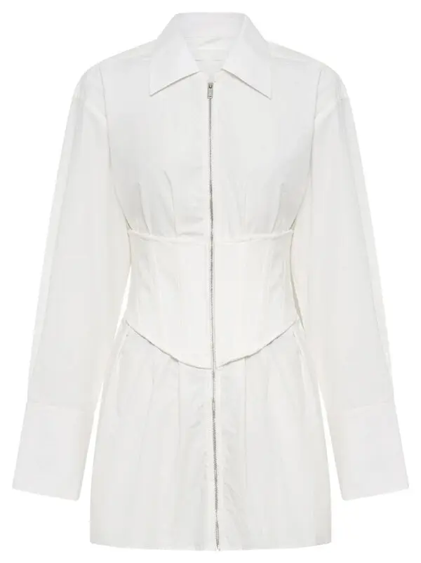 DION LEE Corset Organic-cotton Minidress - White