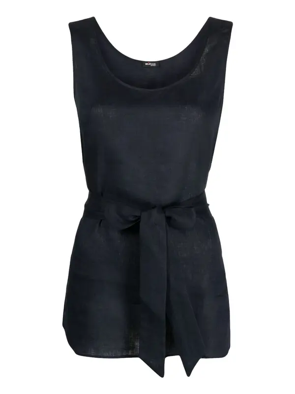Kiton Round-neck Sleeveless Top - Blue