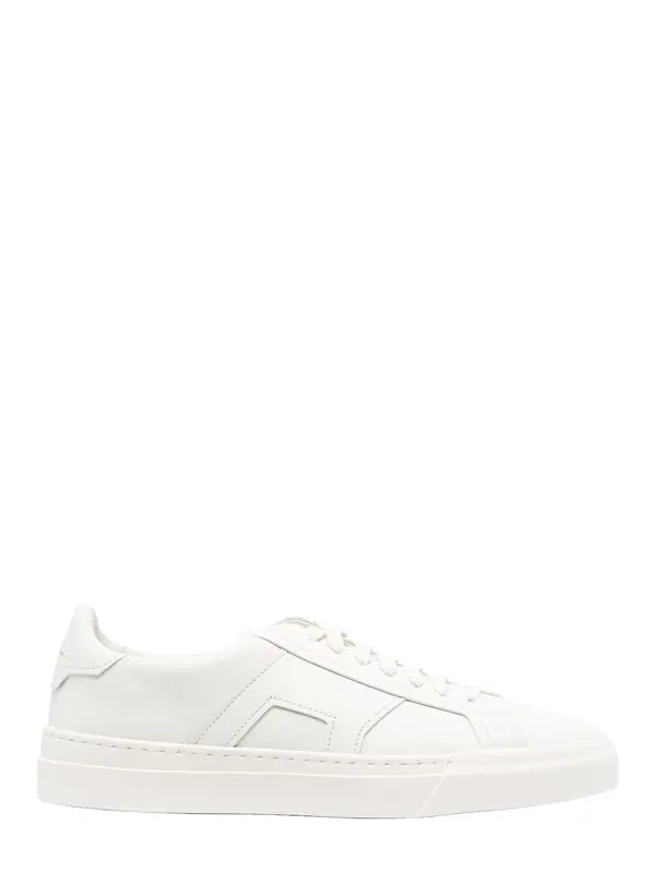 Santoni Logo Panelled Sneakers - Neutrals