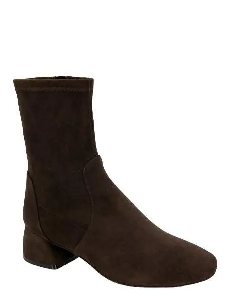 Gentle Souls By Kenneth Cole Emily Zip Bootie - Chocolate Suede