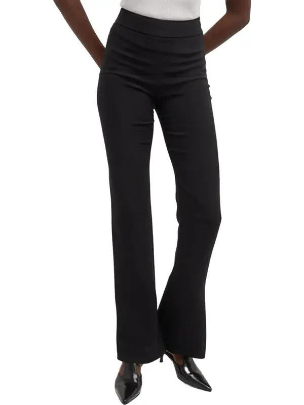 Giorgio Armani Cady Straight-leg Pants - Solid Black