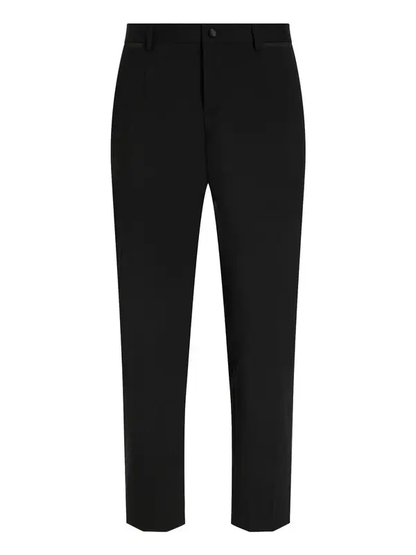 Dolce & Gabbana Stretch Wool Tuxedo Pants - Black
