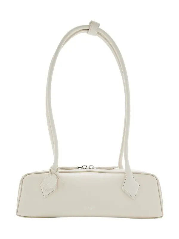 Alaïa Le Teckel Small Leather Shoulder Bag - White