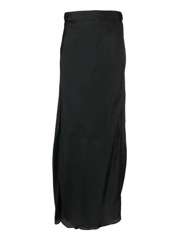 FORTE_FORTE Satin-finish Maxi Skirt - Black