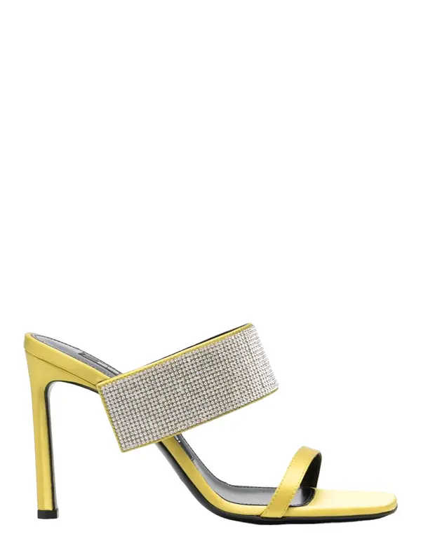SERGIO ROSSI Paris 95mm Satin Sandals - Yellow