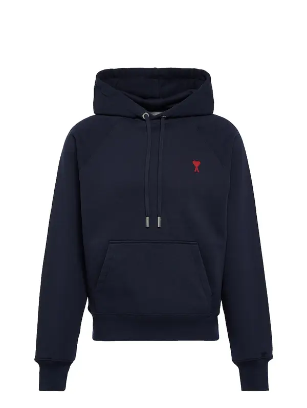 Ami De Cœur Cotton Jersey Hoodie - Blue