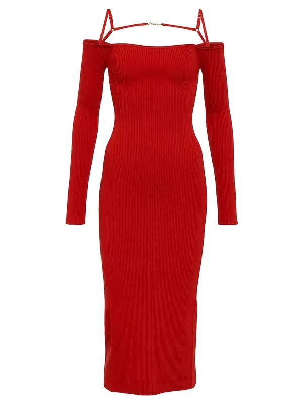 Jacquemus La Robe Sierra Midi Dress - Red