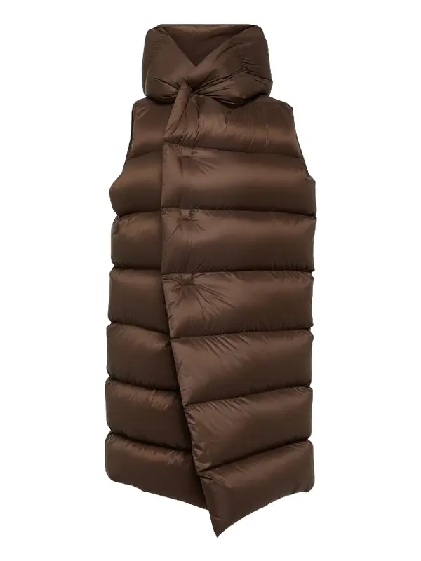 Rick Owens Quilted Puffer Vest - Brown