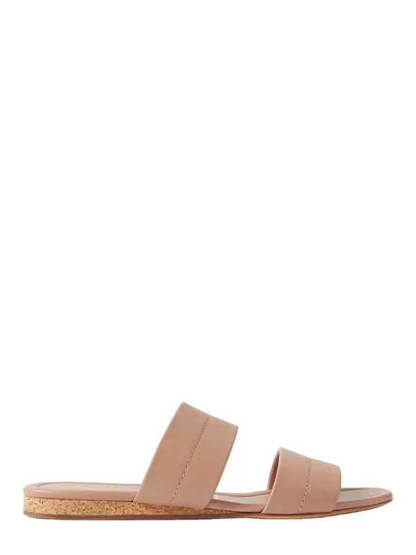 Gabriela Hearst Lora Leather Slides - Neutrals