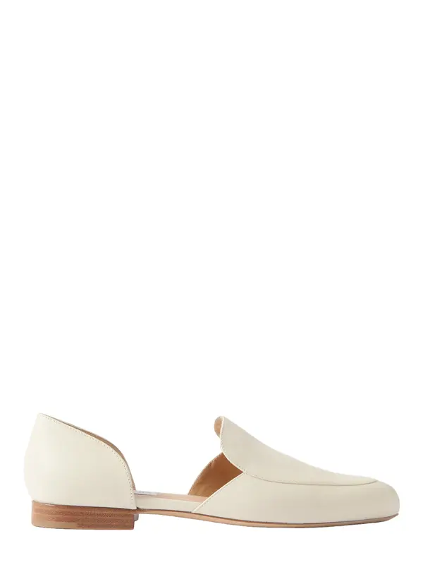 Gabriela Hearst Jax Leather Loafers - Cream