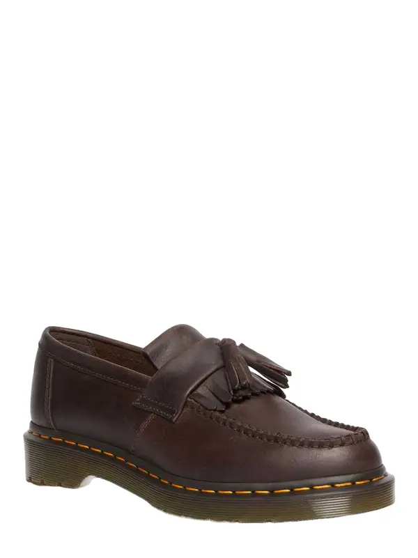 Dr. Martens Adrian Crazy Horse Leather Loafers - Brown